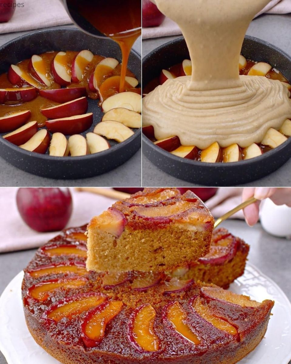 INVERTED APPLE CAKE - Recipes