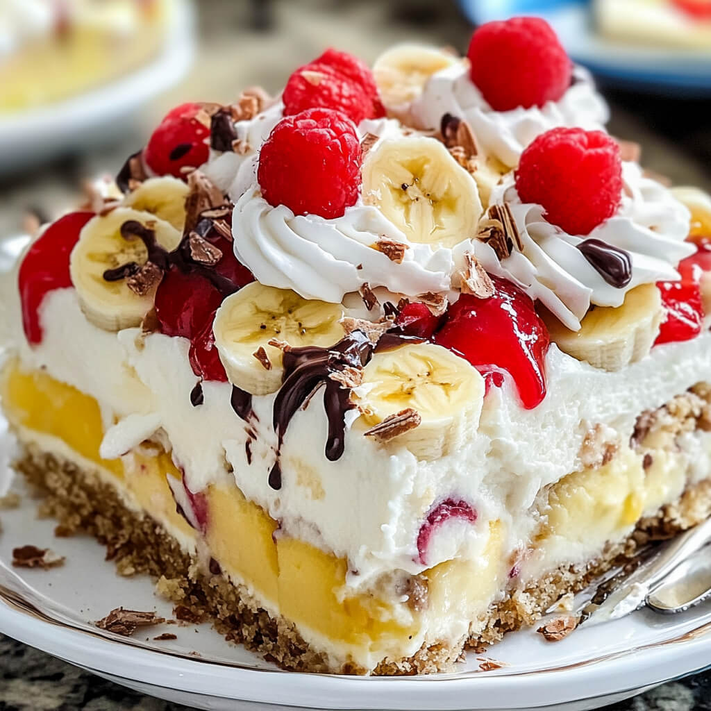 No-Bake Banana Split Cake - Recipes