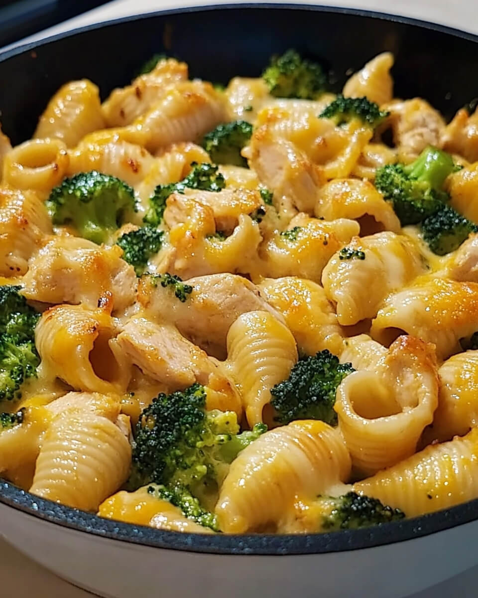 Cheesy Chicken & Broccoli Shells - Recipes