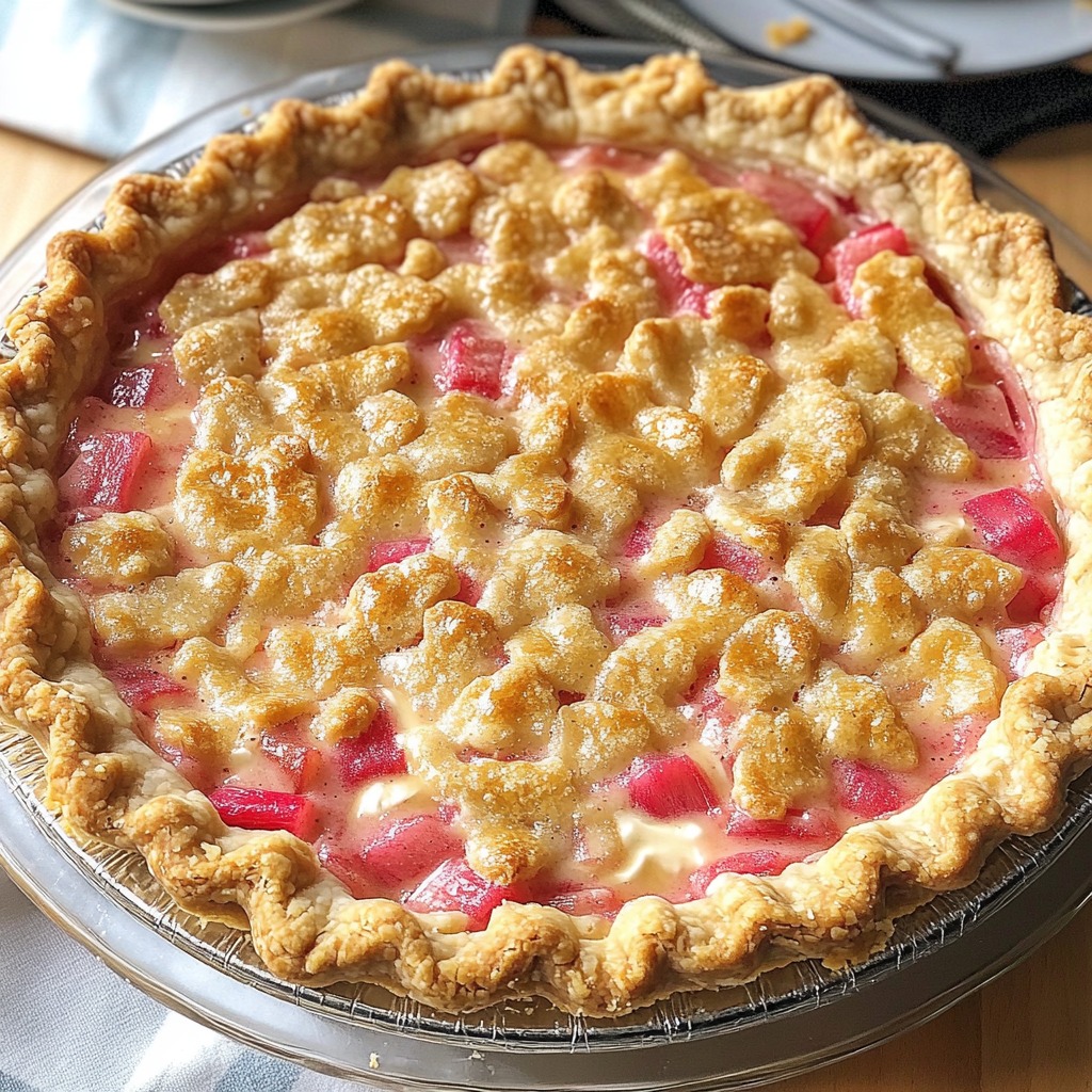 Rhubarb Sour Cream Pie - Recipes