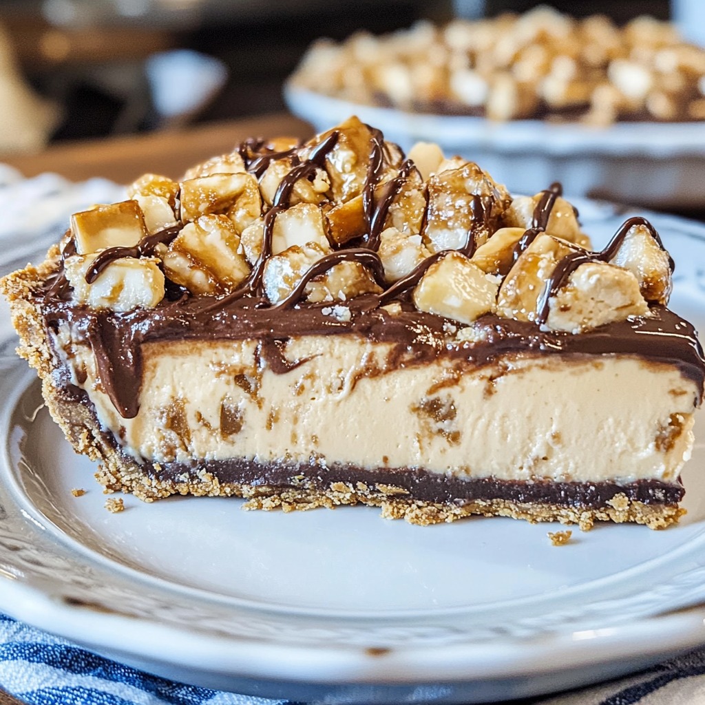 No Bake Snickers Bar Pie - Recipes