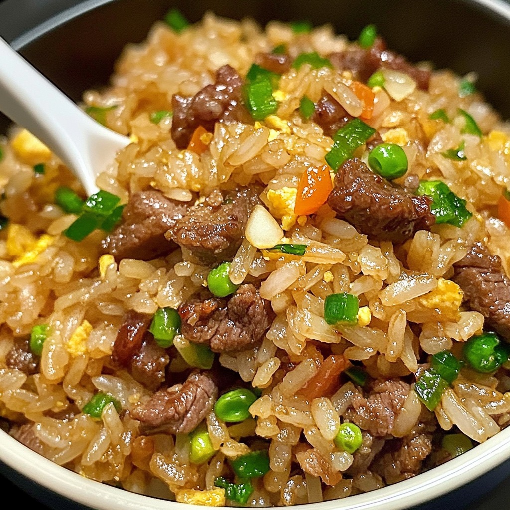Onion Beef Fried Rice - Recipes