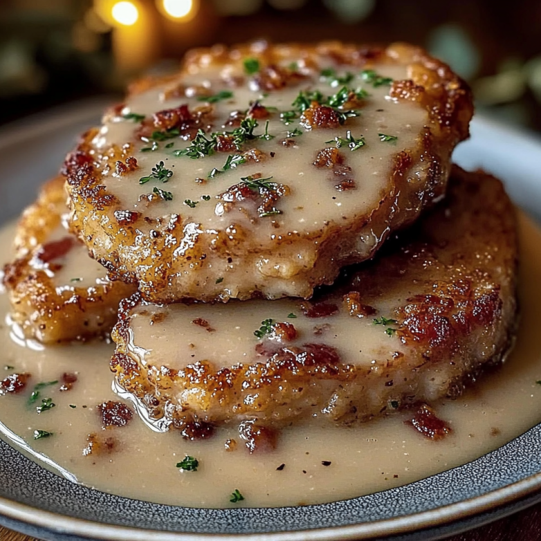 Country Fried Beef Chops with Bacon Gravy - Recipes