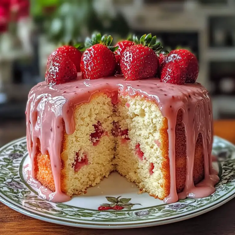 Southern Strawberry Cream Cheese Butter Cake - Recipes