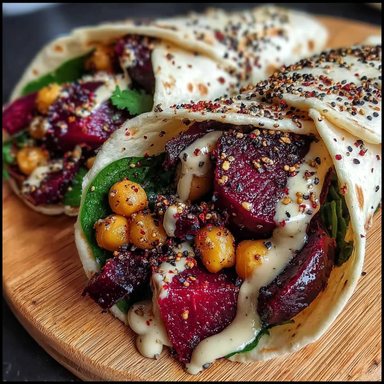 Roasted Beet & Chickpea Wraps - Recipes
