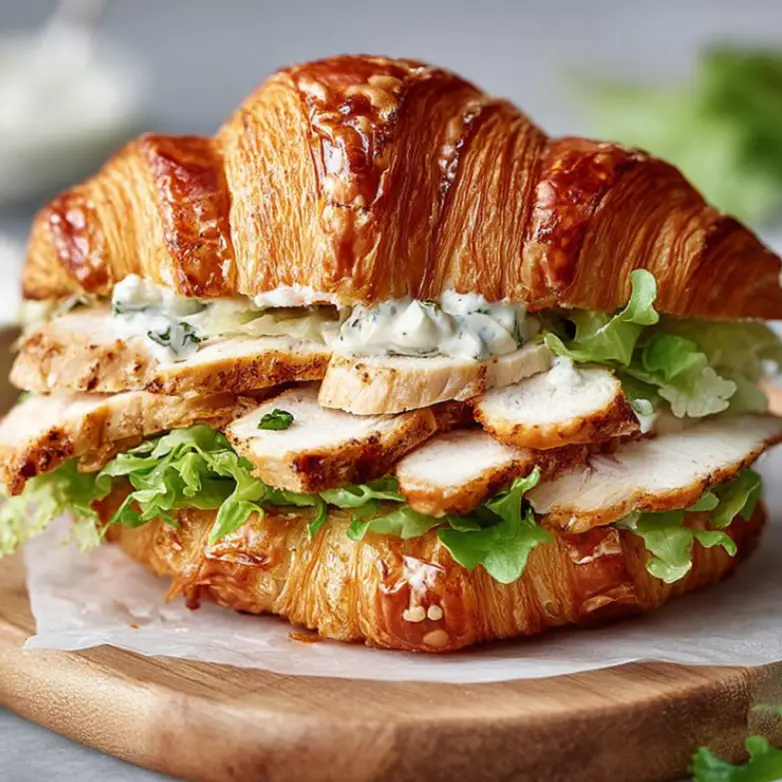Chicken Caesar Croissant Sandwich - Recipes