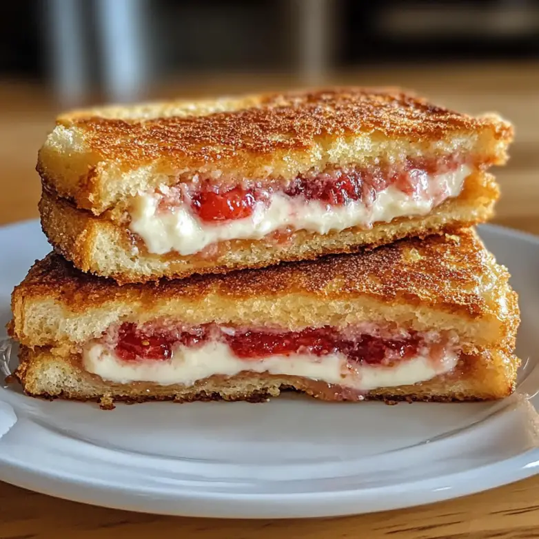 Fried Strawberry Cheesecake Sandwiches - Recipes